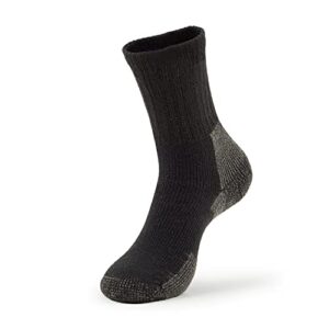 thorlos unisex adult Kx Max Cushion Crew Hiking Socks, Black (3 Pair Pack), Medium US