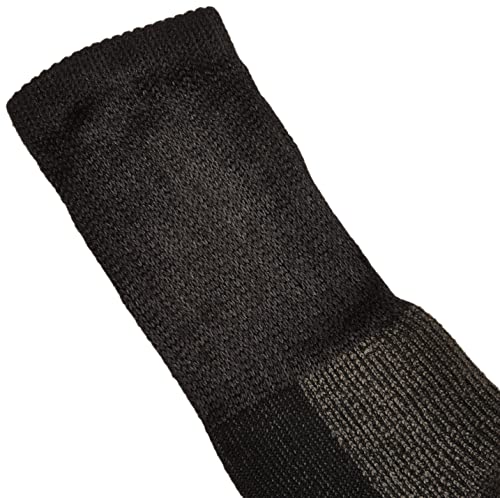 thorlos unisex adult Kx Max Cushion Crew Hiking Socks, Black (3 Pair Pack), Medium US