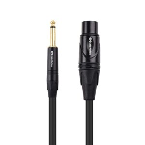 Cable Matters XLR to 1/4 TS Microphone Cable 6 ft, Unbalanced Female XLR to Male 1/4 (6.35mm) TS Cable