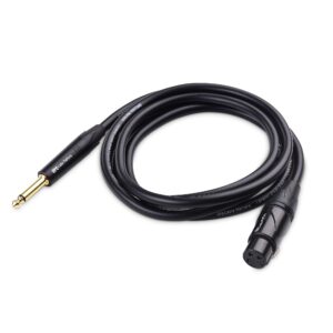 Cable Matters XLR to 1/4 TS Microphone Cable 6 ft, Unbalanced Female XLR to Male 1/4 (6.35mm) TS Cable