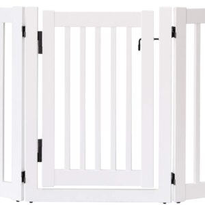 Highlander Series Solid Wood Pet Gates are Handcrafted by Amish Craftsman - 32" High - 3 Panel Walk Through - White