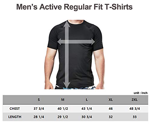 DEVOPS Men's 3-Pack Quick Dry Short Sleeve T-Shirt Sun Protection Running Athletic Workout Active Shirts (Medium, Charcoal/Navy/Steel)