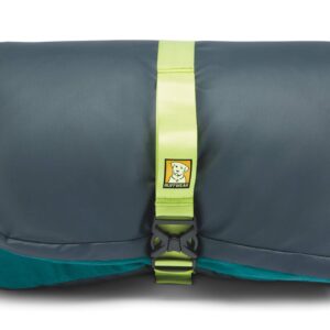 Ruffwear, Mt. Bachelor Pad Portable Dog Bed for Camping, Travel, and Everyday, Tumalo Teal, Medium