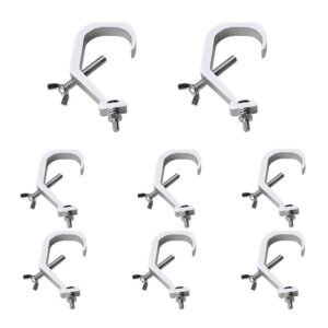 8 pack stage light clamp hook, aluminum alloy truss c-clamp heavy duty 33lbs for par lights spotlights dj lighting