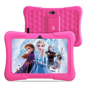 dragon touch y88x pro 7 inch kids tablets, 2gb ram 16gb rom, android 9.0 pie tablet, kidoz pre-installed with kid-proof case (pink)