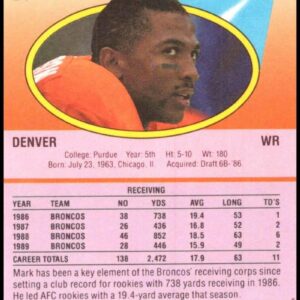 1990 Fleer #24 Mark Jackson NM-MT Denver Broncos Officially Licensed NFL Football Trading Card