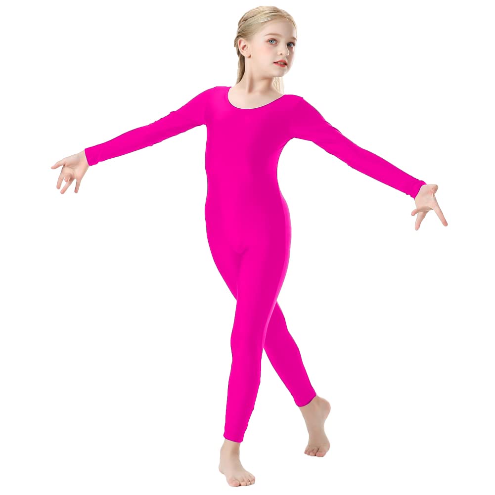 OVIGILY Girls Kids Long Sleeve Dance Unitard Bodysuits