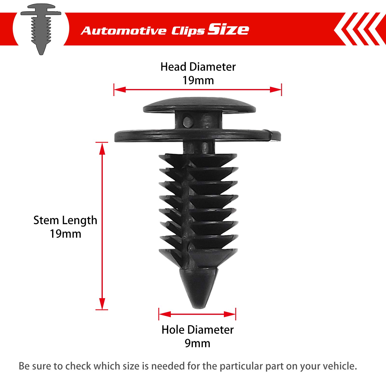 OTUAYAUTO 30PCS Interior Door Panel Clip, Fasteners Retainer Clips Replacement for Ford All Models and Dodge, Replace OEM: N805155-S 6505878-AA