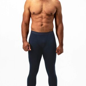 DEVOPS Men's Thermal Compression Pants, Athletic Leggings Base Layer Bottoms (2 Pack) (Small, Black/Navy)