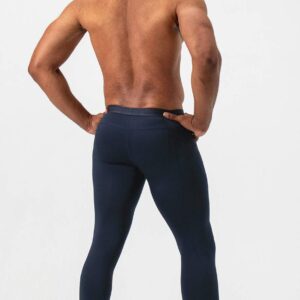 DEVOPS Men's Thermal Compression Pants, Athletic Leggings Base Layer Bottoms (2 Pack) (Small, Black/Navy)