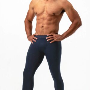 DEVOPS Men's Thermal Compression Pants, Athletic Leggings Base Layer Bottoms (2 Pack) (Small, Black/Navy)