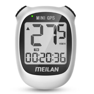 meilan m3 mini gps bike computer, wireless cycling computer bike odometer bicycle speedometer and odometer waterproof bicycle computer with lcd backlight & multi-functions for road bike mtb