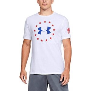 under armour men's ua freedom logo t-shirt sm white