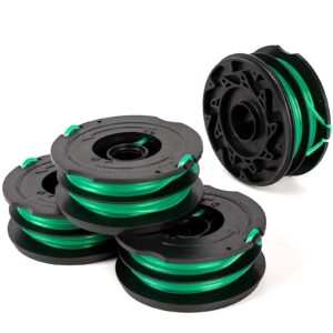 thten df-080 string trimmer spools compatible with black decker gh1100 gh1000 gh2000 electric string grass trimmer lawn edger df-080-bkp 30ft 0.080" dual auto-feed spool 4 pack