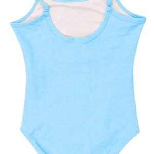 Dancina Girls Leotard Camisole - Body Suit for Gymnastics Training 4 Light Blue