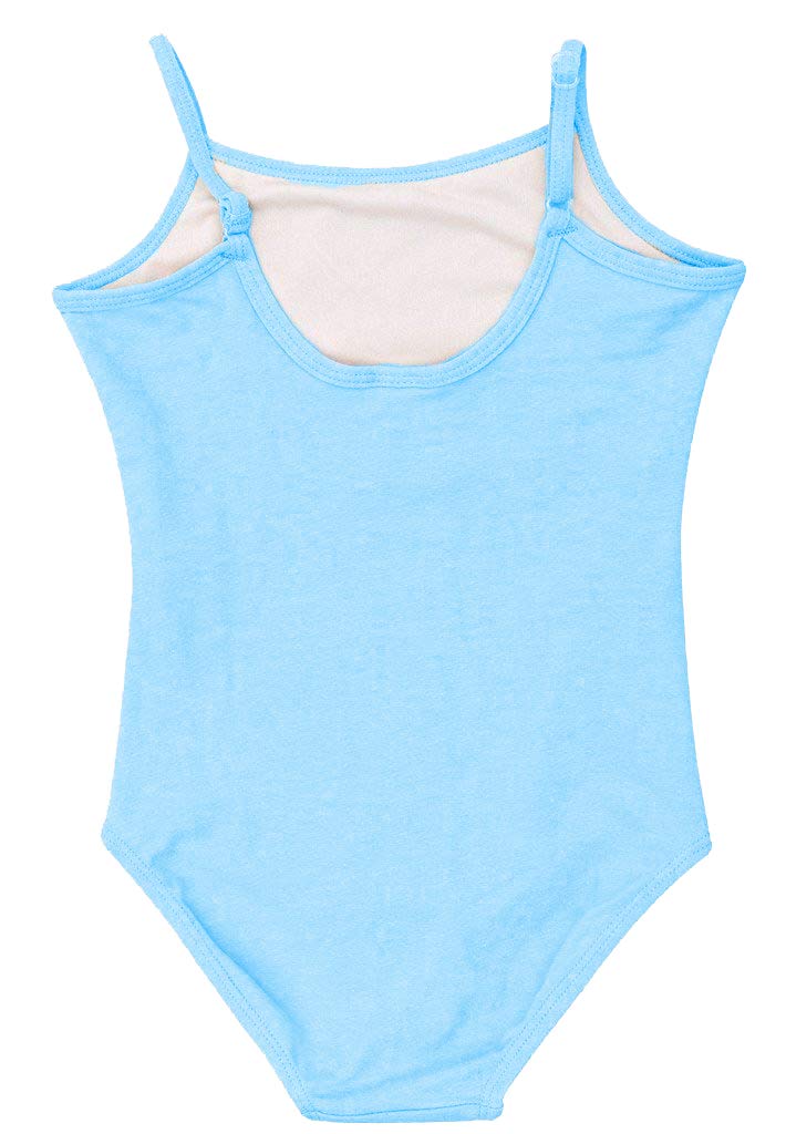 Dancina Girls Leotard Camisole - Body Suit for Gymnastics Training 4 Light Blue