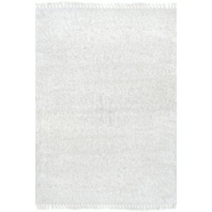 nuLOOM Neva Modern Tasseled Shag Area Rug, 8x11, Ivory