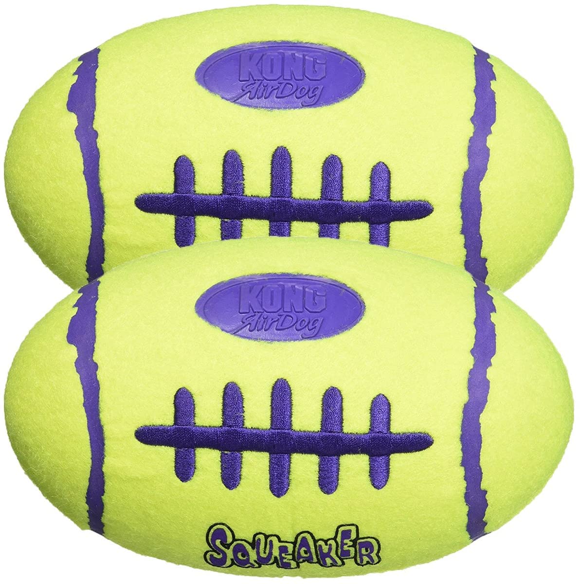 KONG Air Squeaker Football Dog Toy [Set of 2] Size: Medium