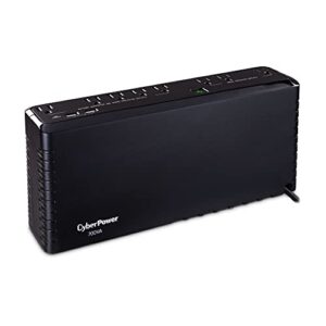 cyberpower sl700u standby ups system, 700va/370w, 8 outlets, slim profile, black