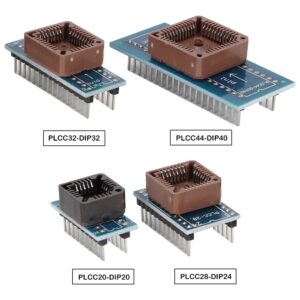 ASHATA 9 Piece Programmer Adapters Sockets Kit with 16 SOP16, 8 SOP8 to DIP8, PLCC44- DIP40, DIP SMD for TL866CS TL866A EZP2010 IC Extractor