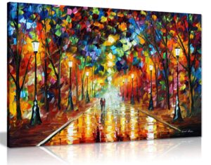 farewell to anger by leonid afremov canvas wall art picture print for home decor (24x16)