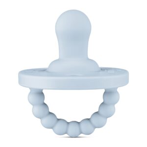 ryan & rose cutie pat pacifier teether (flat, blue)