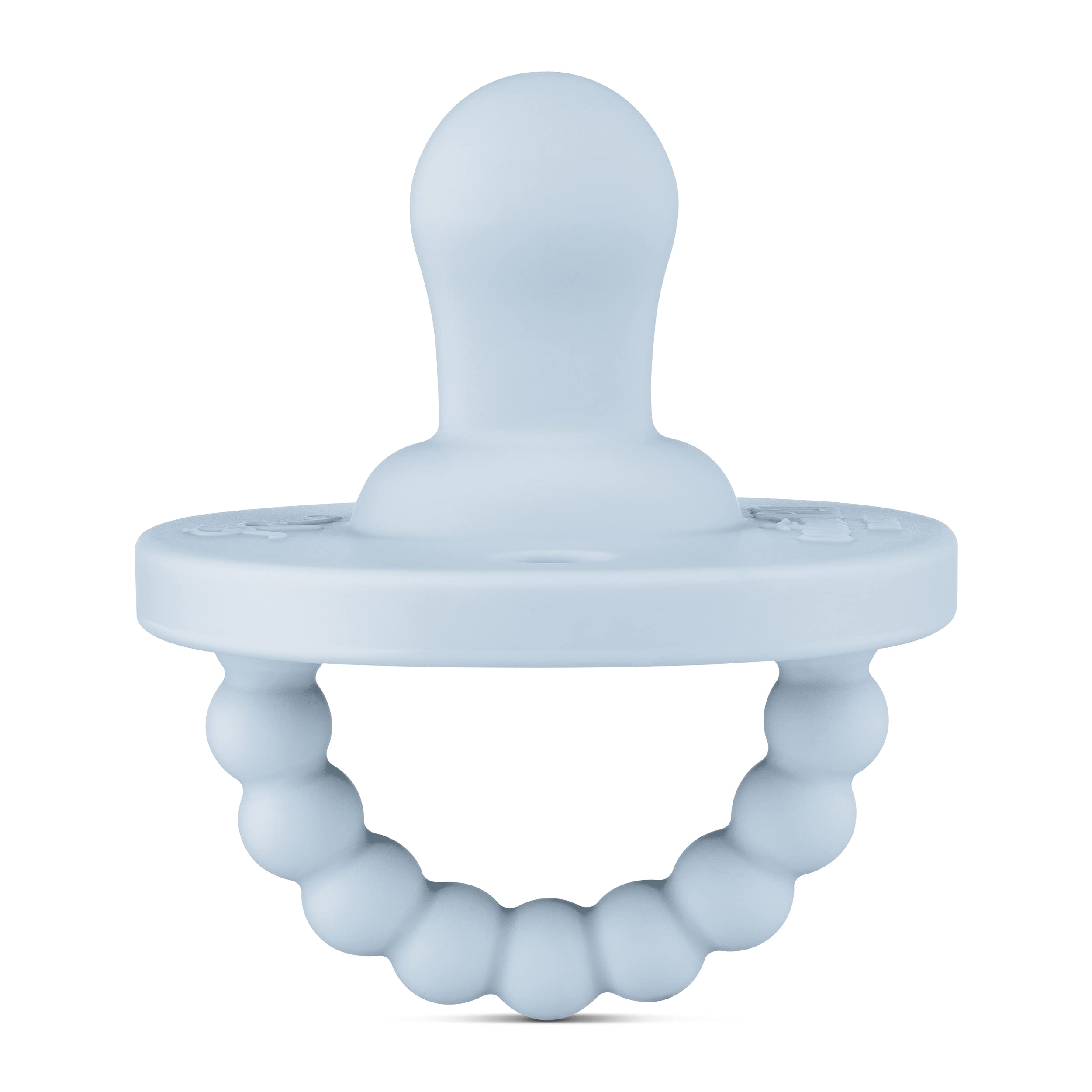 Ryan & Rose Cutie PAT Pacifier Teether (Flat, Blue)