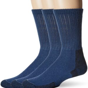 Thorlos KX Max Cushion Hiking Crew Socks, Dark Blue (3 Pairs), X-Large