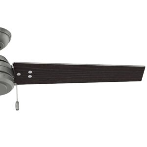 Hunter 59262 Contemporary Cassius Matte Silver Ceiling Fan, 52in (Renewed)