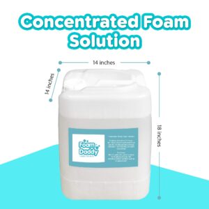 Foamdaddy Professional 5 Gallon Concentrated Foam Solution - Hypoallergenic, Perfect for Foam Parties - Makes 400 Gallons of Foam - 10 Rounds of Ultimate Fun Experince with our Party Solution