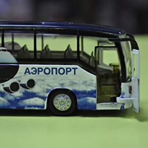 1:50 Scale Diecast Metal Model Bus Man Lion's Coach Russian Airflot - Collectible Die-cast Toy Cars