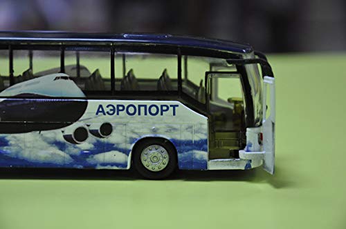 1:50 Scale Diecast Metal Model Bus Man Lion's Coach Russian Airflot - Collectible Die-cast Toy Cars