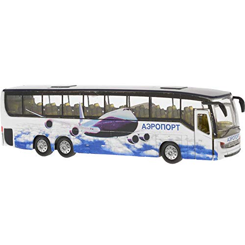 1:50 Scale Diecast Metal Model Bus Man Lion's Coach Russian Airflot - Collectible Die-cast Toy Cars