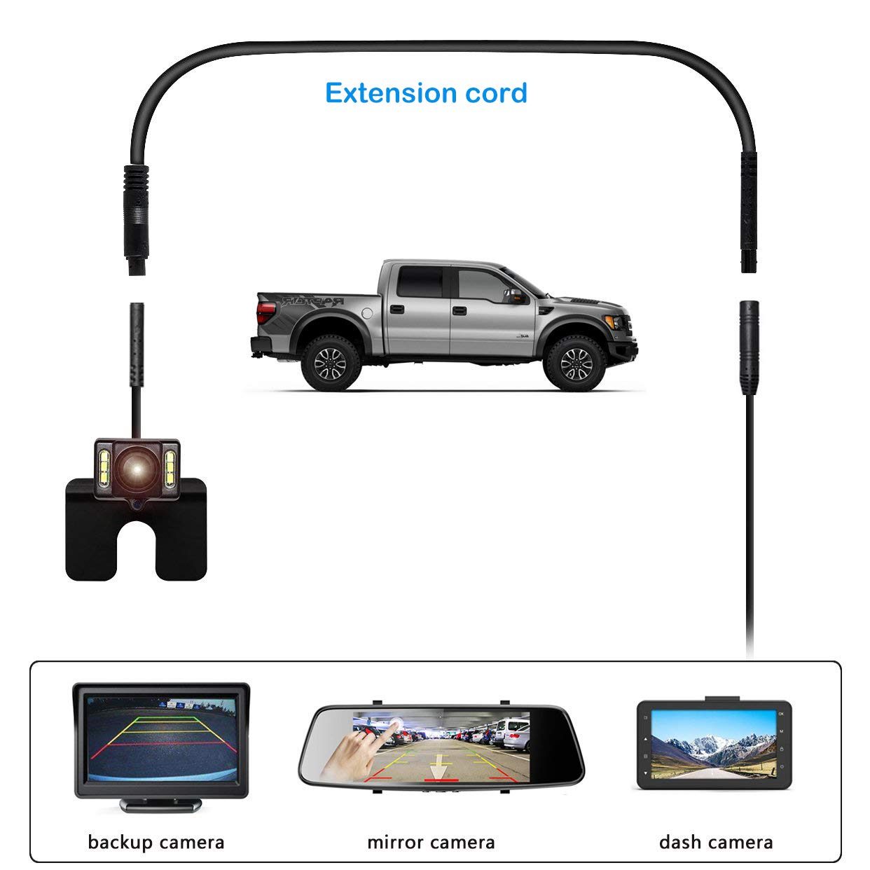 4 Pin Backup Camera Extension Cable,4 Pin 10 Ft Dash Cam Extension Cord 4 Pin Camera Cable for Reverse Camera Car Recorder Rear View Camera(10 ft)