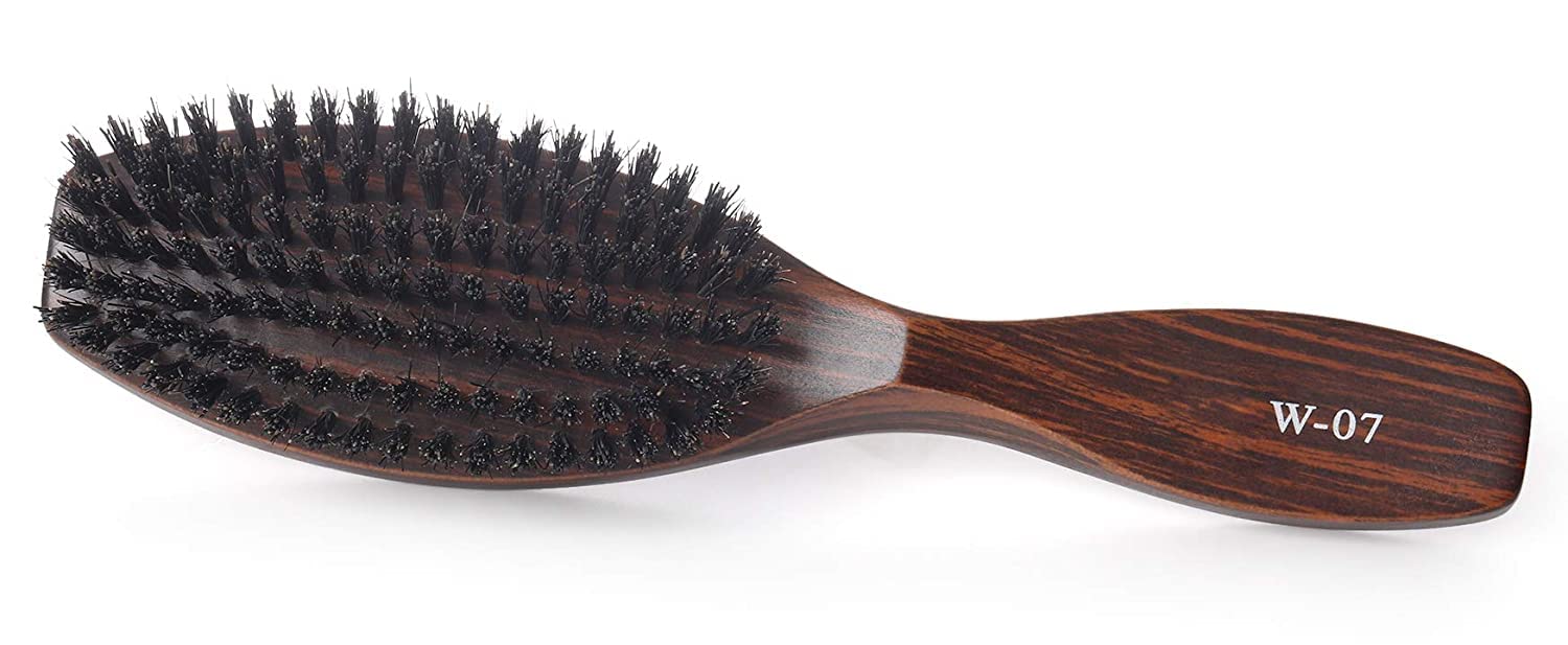 PERFEHAIR 100% Wild Natural Boar Bristle Hair Brush With Wooden Handle for Men and Women's Thin, Fine Hair