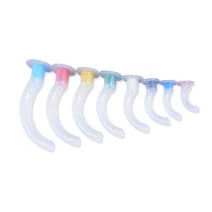 Multi-Color Disposable Oral Airway Tube for First Aid,Airway Kits 8 Pieces with Plastic Case with 2Pcs Sterile Gauze Swabs