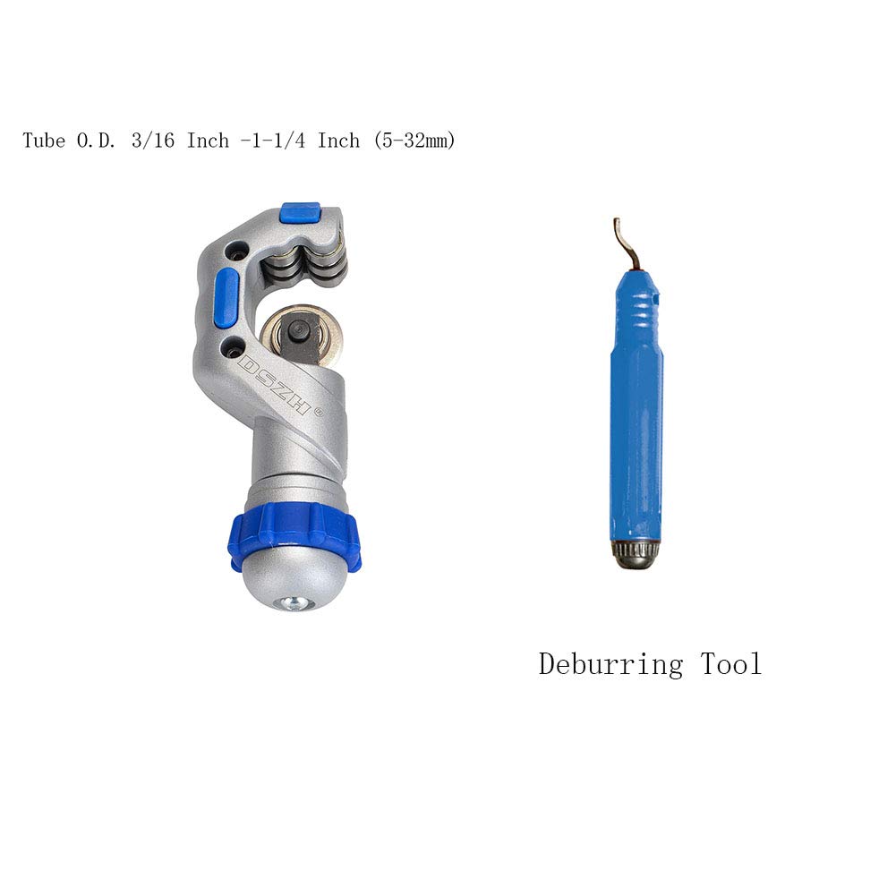 Flaring Tools Kit Eccenteic 45-Degree Cone Tubing Flaring Tool Set Includes Tube Cutter Deburring tool HVAC Refrigeration Tools for Copper Pipe Flaring 1/4-3/4 Inch O.D.Tubing By VSOON