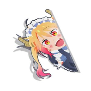 Anime Sticker Miss Kobayashi 007 Car Stickers Anime Vinyl Stickers Decorative Waifu Sticker Cartoon Car Decal Colorful (3.5" x 6")