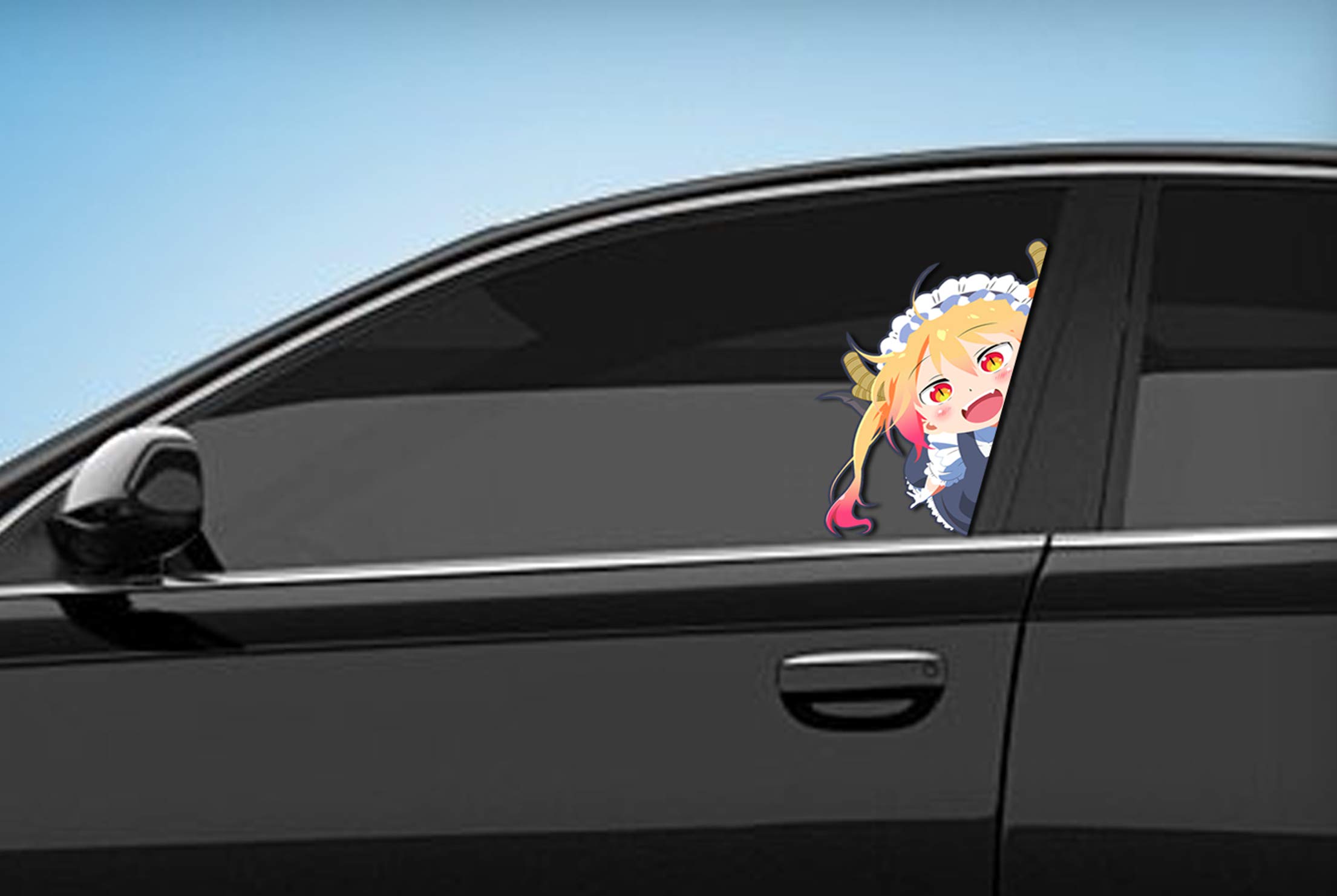 Anime Sticker Miss Kobayashi 007 Car Stickers Anime Vinyl Stickers Decorative Waifu Sticker Cartoon Car Decal Colorful (3.5" x 6")