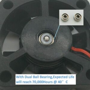 30mm 3010 30x30x10mm 1.2in. fan 12V DC Brushless Long Life Dual Ball Bearing Cooling Fan for 3D Printer,Computer or Other Small Appliances Series Repair Replacement 2Pin UL Certified (2packs 10000RPM)