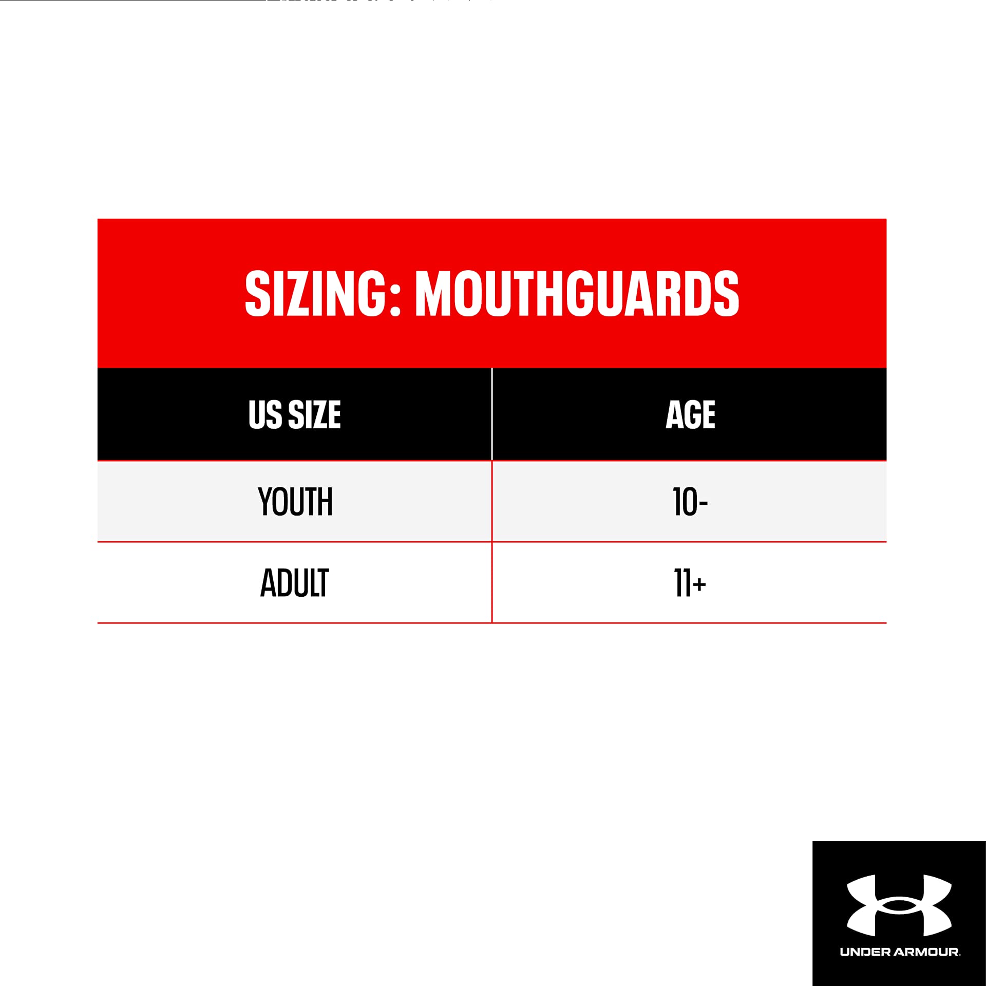 Under Armour Sport Mouth Guard Sports for Football, Lacrosse, Basketball, Hockey, Boxing, MMA, Jiu Jitsu, Includes Detachable Helmet Strap, Youth & Adult. Protectar Bucal Black