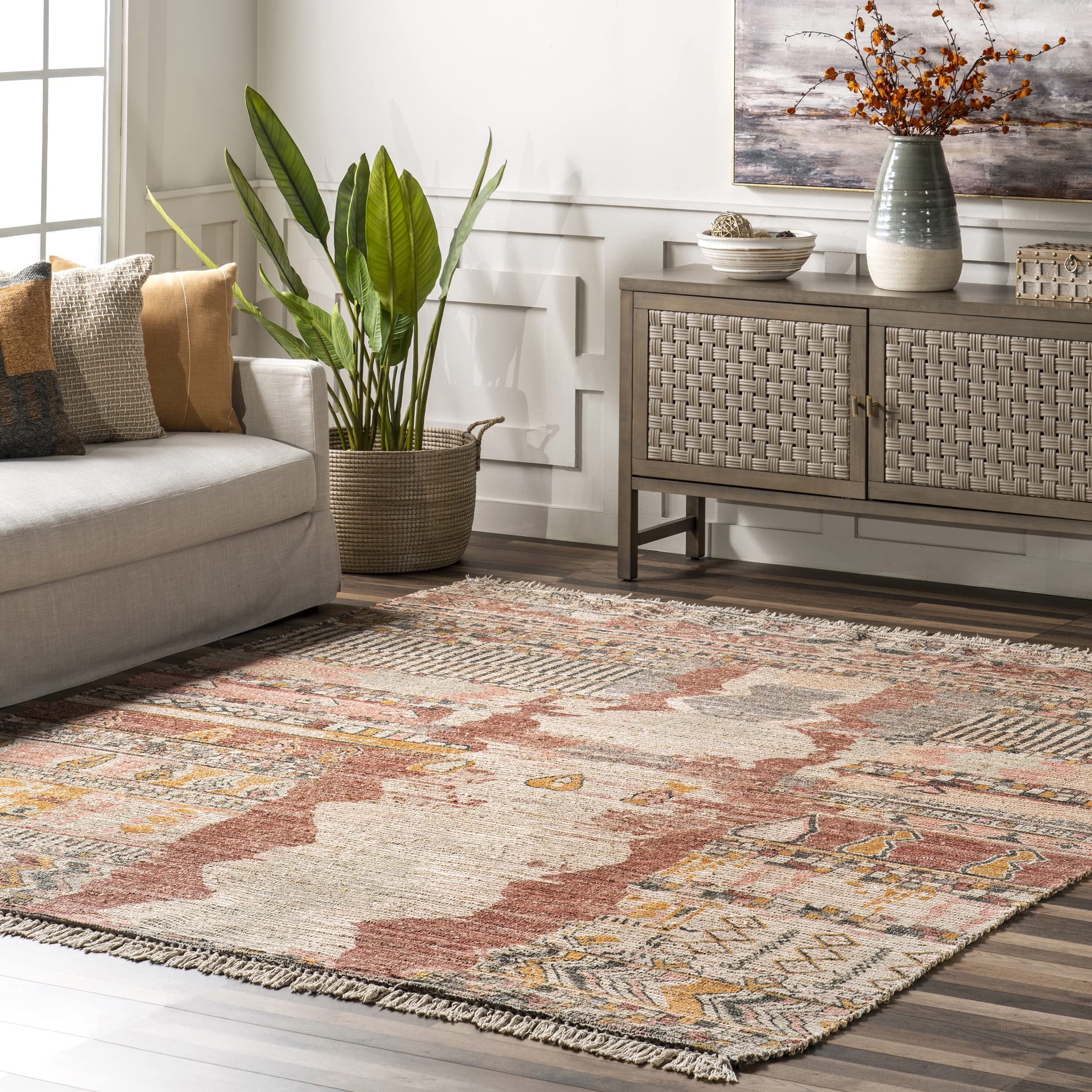 nuLOOM Hermina Southwestern Tasseled Area Rug, 8x10, Multi