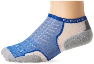 thorlos experia multi-sport thin padded low cut 3 pair pack socks sockshosiery, royal, medium