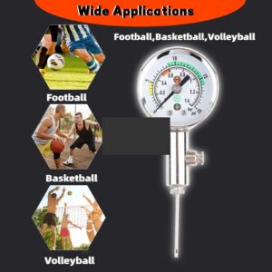 Ball Pressure Gauge, Mini Portable Basketball Football Volleyball Ulitity Air Pressure Gauge Sports Inflation Devices