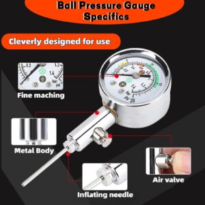 Ball Pressure Gauge, Mini Portable Basketball Football Volleyball Ulitity Air Pressure Gauge Sports Inflation Devices