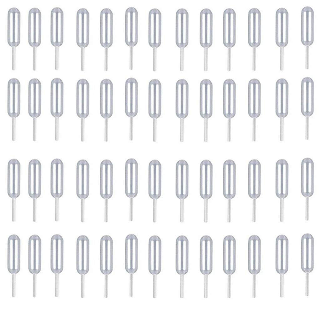 Dessert Pipettes 4ml, 60PCS Plastic Squeeze Transfer Pipettes Dropper Liquid Injector for Cupcake Strawberries (60）