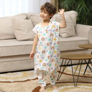 TADO MUSLIN 100% Organic Cotton Toddler Sleep Sack 2-4T Wearable Blanket with Legs, Baby Sleeping Bag for Big Kids