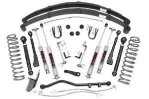 rough country x-series 4.5" lift kit for 1984-2001 jeep cherokee xj 4wd - 63330