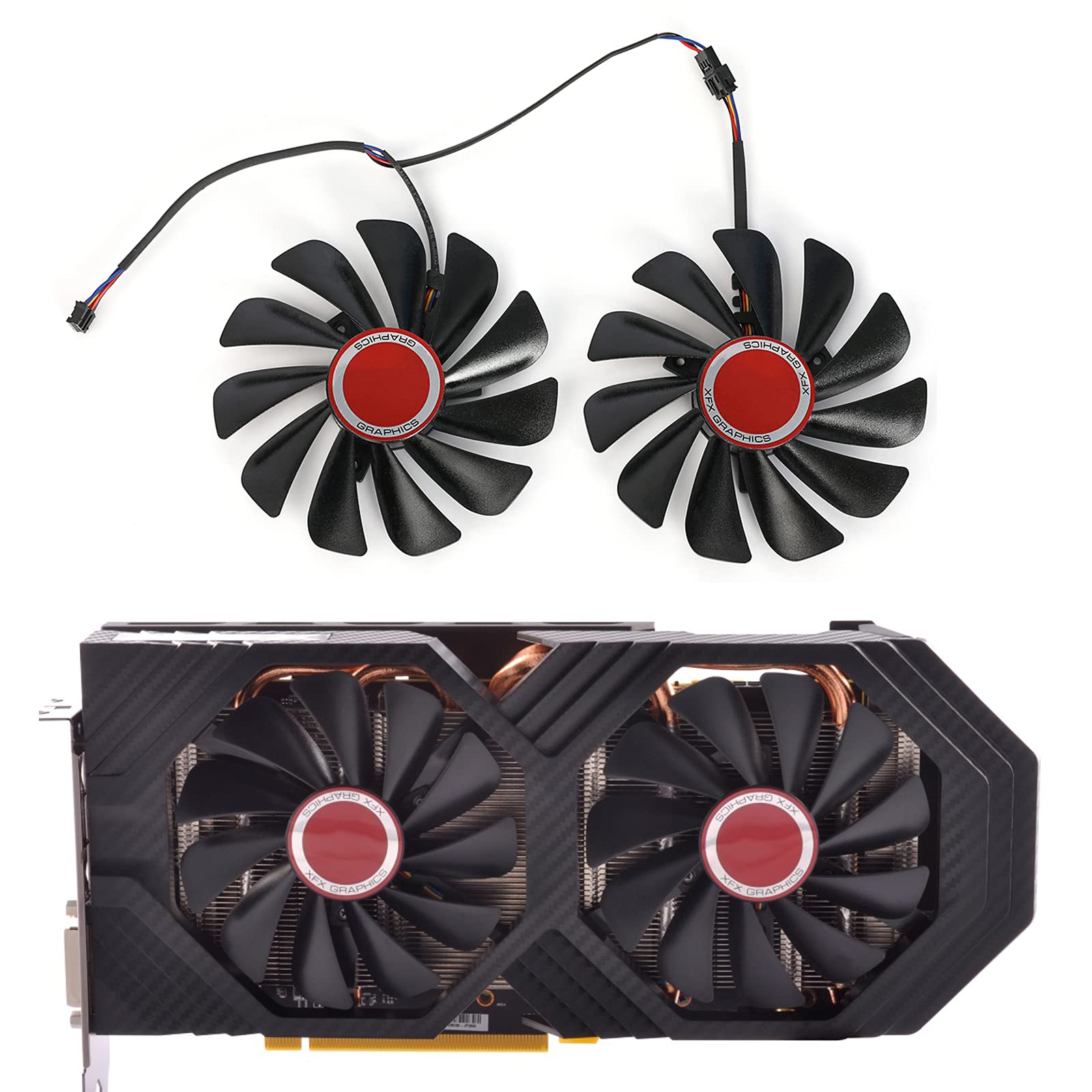 InRobert FDC10U12S9-C 95mm Video Card Cooler Fan Replacement for XFX RX 590 Fatboy,RX 580 GTS Graphic Card