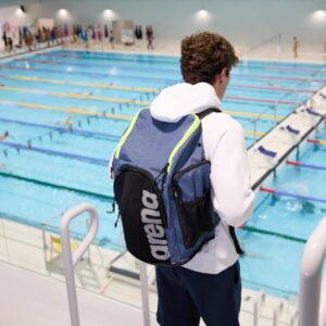 Arena Team 45 Backpack Swimming Athlete Sports Gym Rucksack Large Training Gear Equipment Swim Bag for Men and Women, 45 Liters, Royal Melange